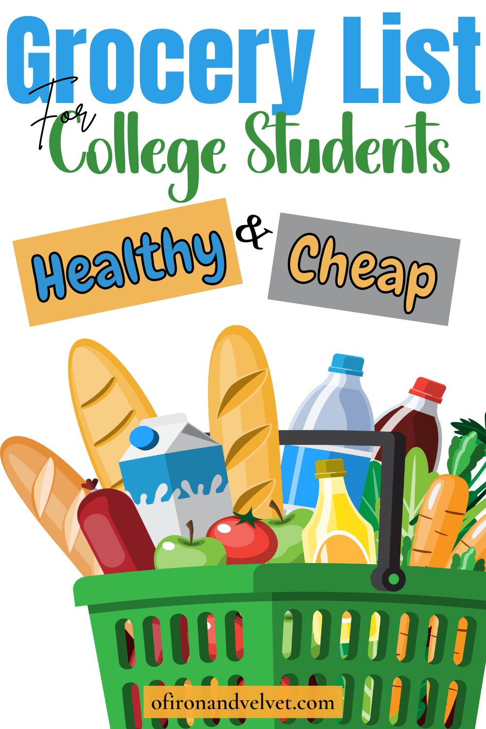 My (FREE) Healthy Grocery List for College Students On A Budget (+PDF ...